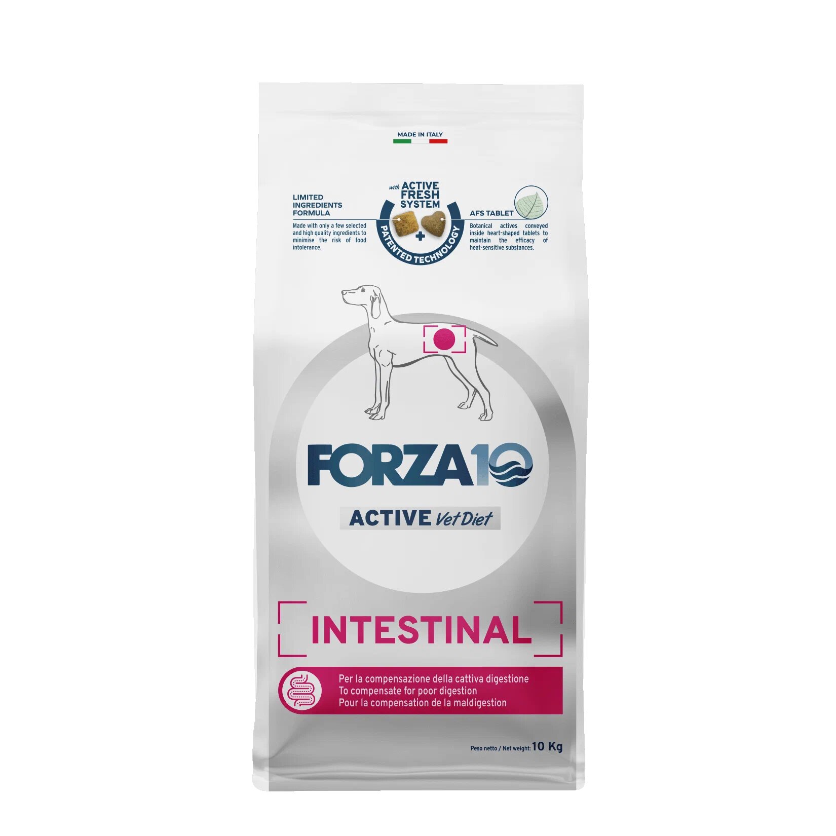 Forza10 Active Intestinal Сухой корм для взрослых собак всех пород, при проблемах пищеварения 10 кг
