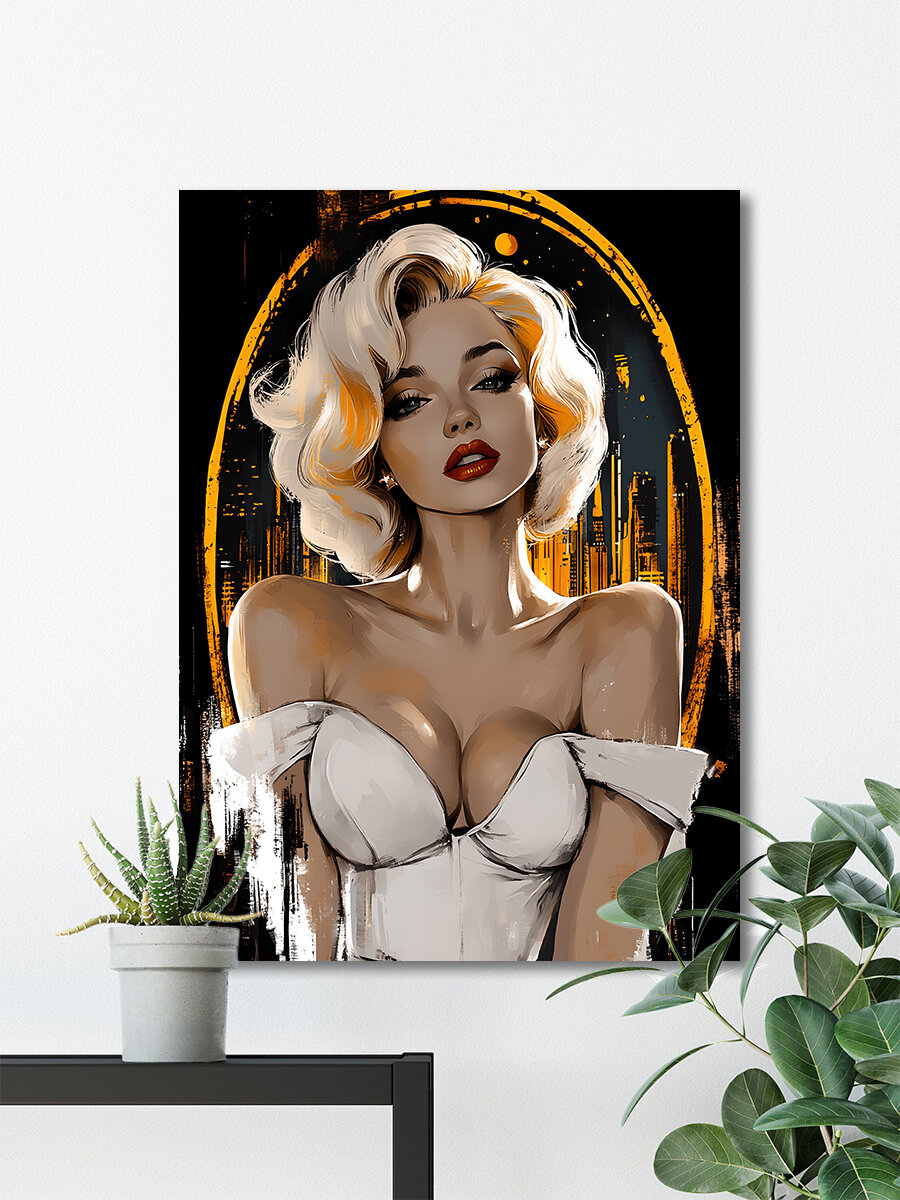 Картина вертикальная / на стену - Мерлин Монро, картина 20*30 см.