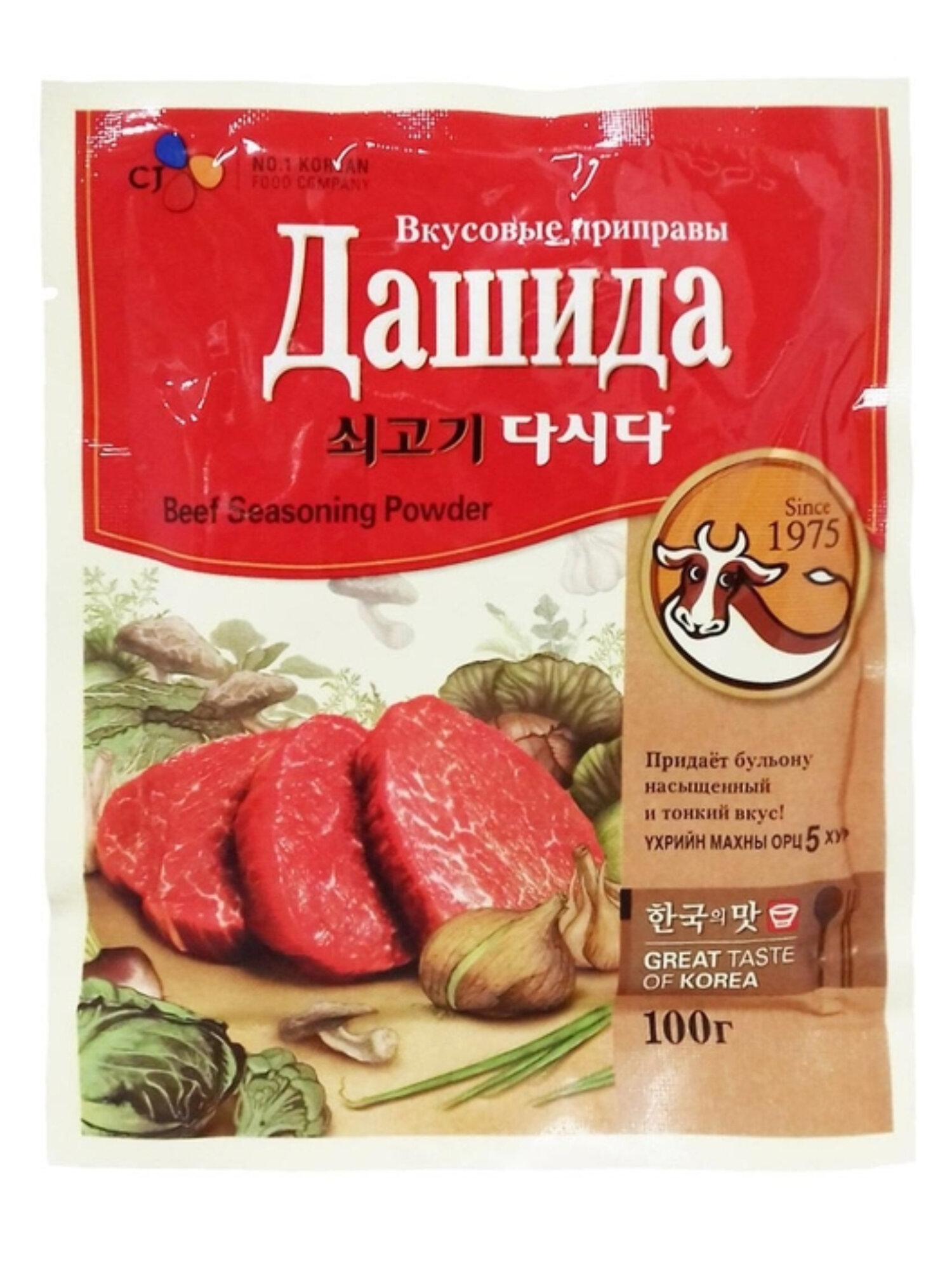 Приправа Дашида CJ Cheiljedang со вкусом говядины 100 г
