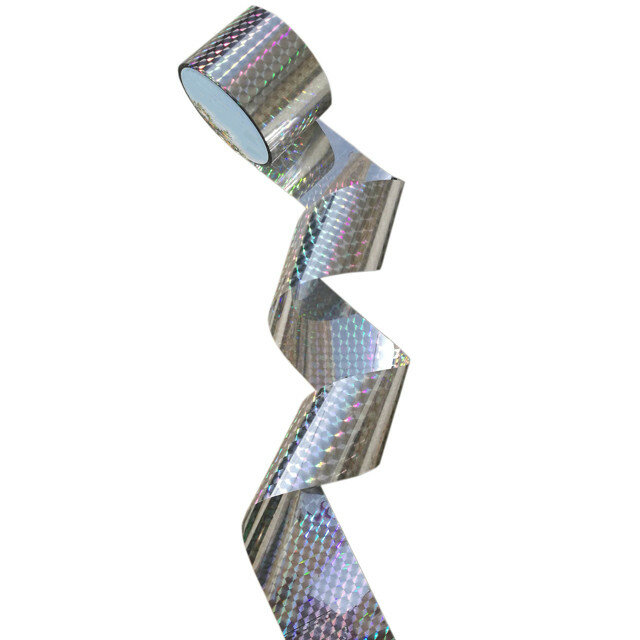 Лента для отпугивания птиц MAXITERRA, 38 м, светоотражающая, серебристая