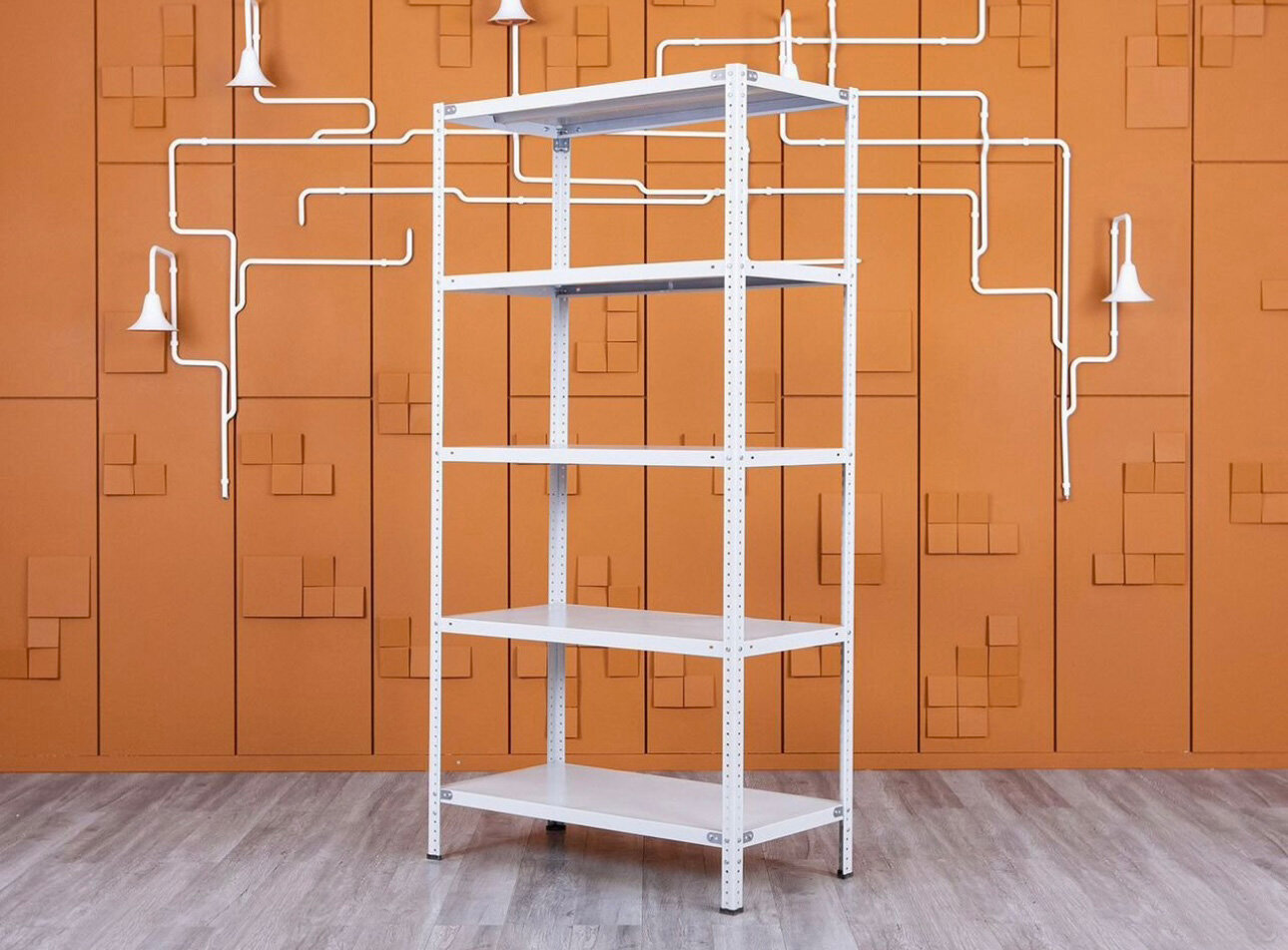 Стеллаж металлический БУ 200х100х25х5 полок