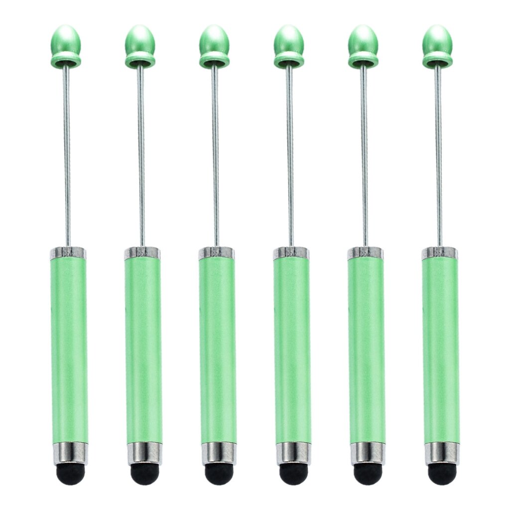 6 штук Шариковая Ручка-Стилус 2-в-1, Шариковая Ручка с Бисером, Офисная Ручка Для Подписи, Бизнес-Подарочная Ручка для Женщин, Мужчин