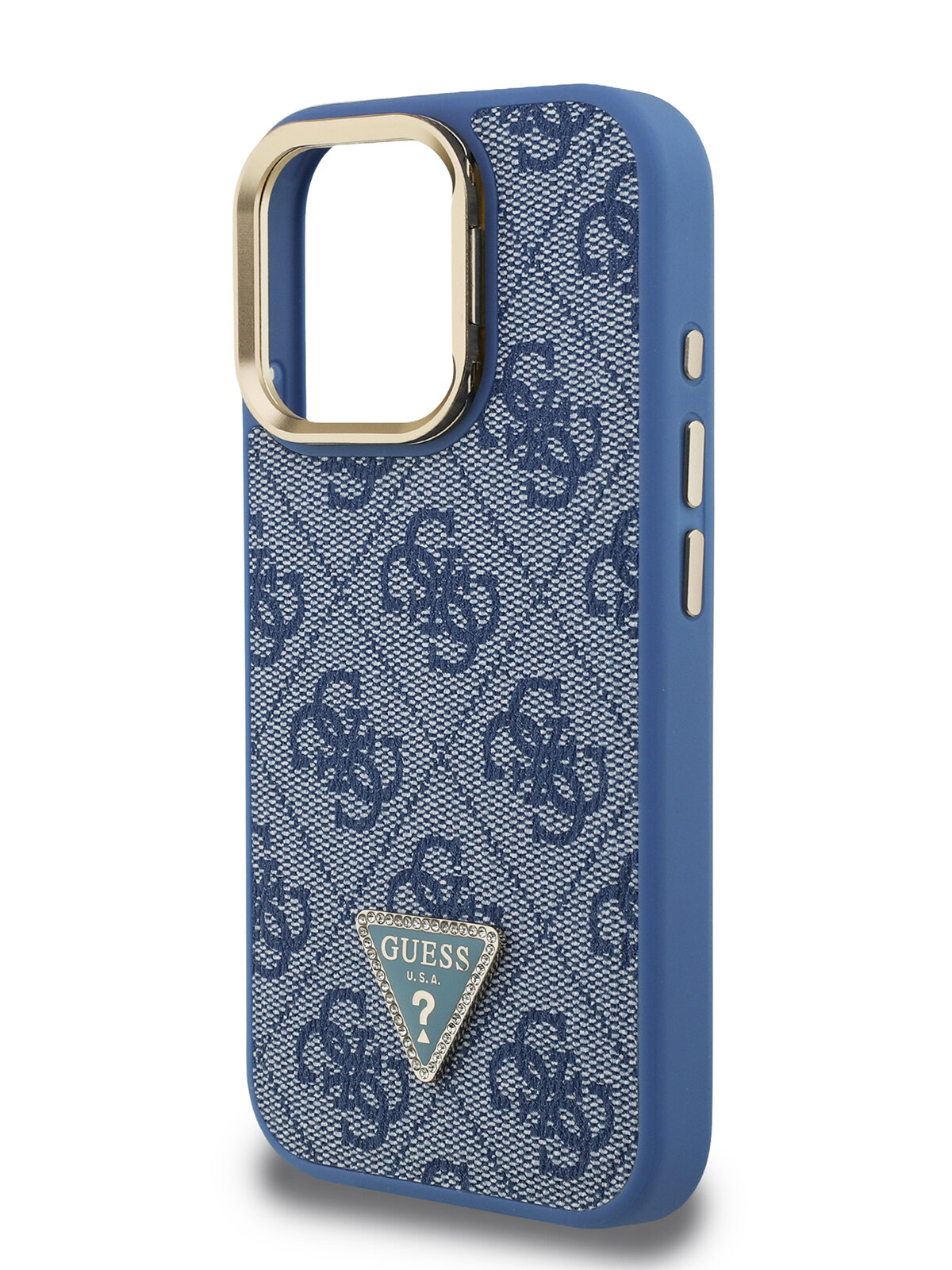 Чехол Guess для iPhone 15 Pro Max с MagSafe, с функцией подставки, синий