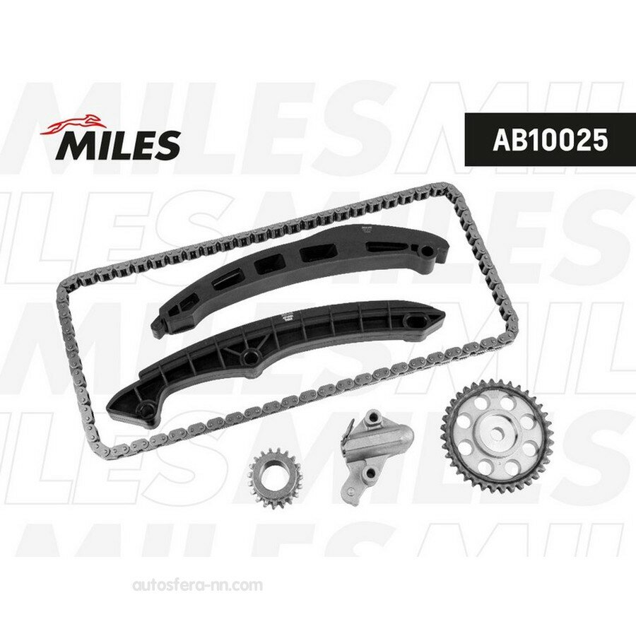 MILES AB10025 Комплект цепи ГРМ VAG GOLF V/VI 1.4 TSI BWK/CAVA 05-13 co звездочками