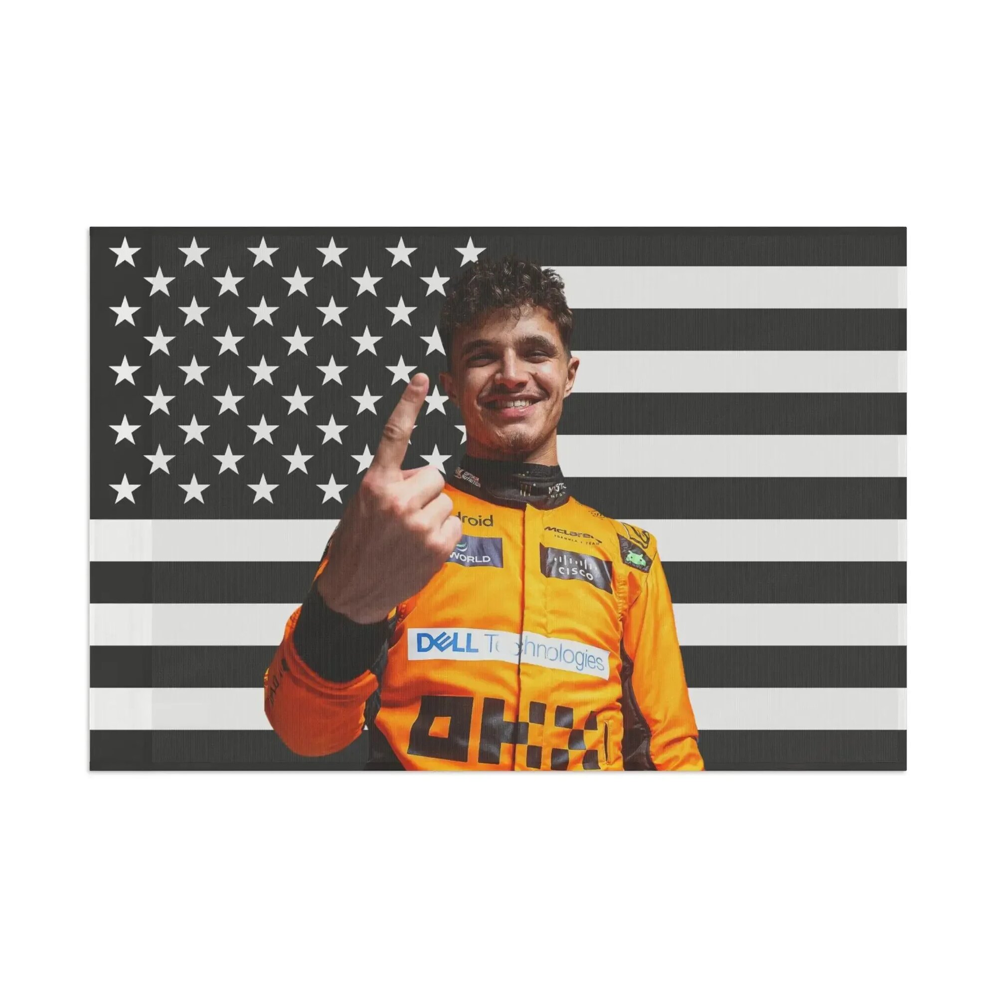 Ландо Норрис американский флаг гоночный гобелен уличные украшения реклама декоративные предметы дома флаг парикмахерская забавные флаги