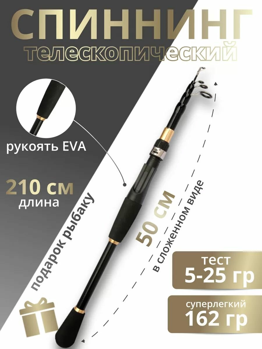 Спиннинг телескопический кастинговый