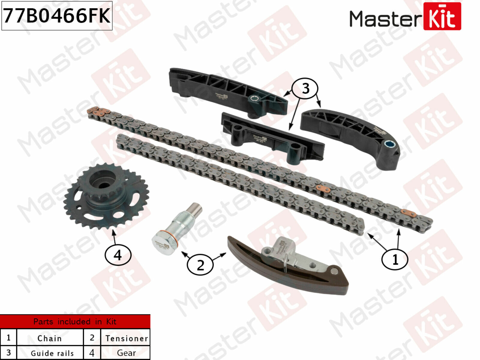 Комплект Цепи Грм Vag Cmta Touareg (7P5) 11-18(Masterkit 77B0466Fk)