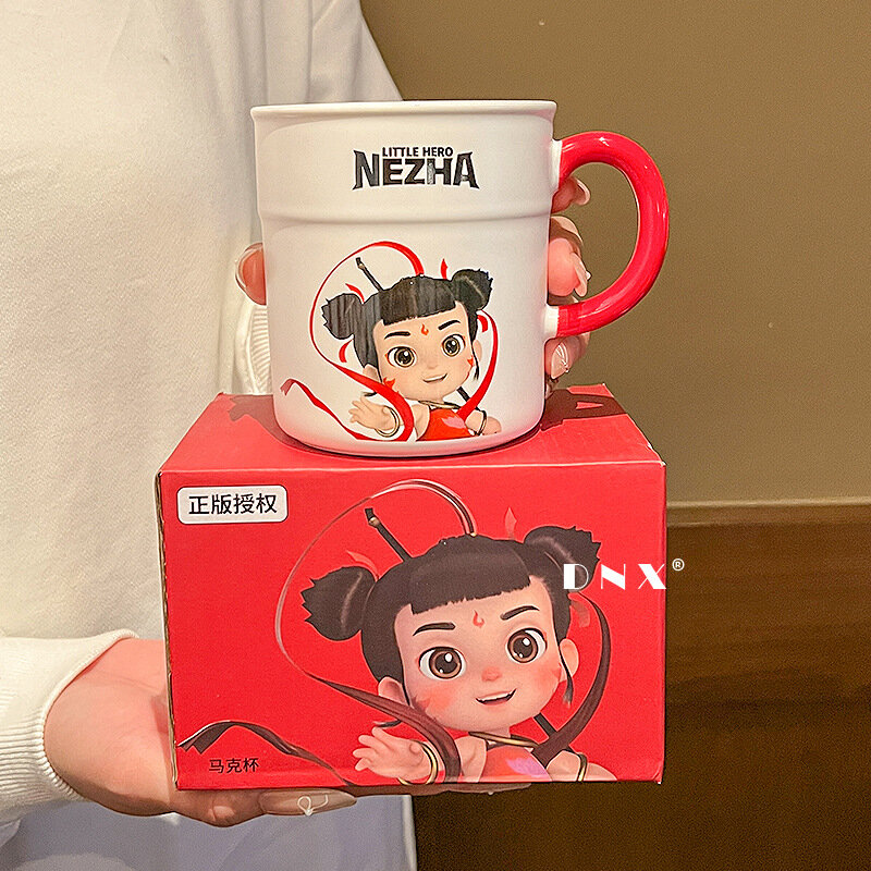 Magic Boy Nezha совместная брендовая чашка для воды для девочек с привлекательным внешним видом, пара чашек для домашней питьевой воды, керамическая чашка, кружка, чашка для завтрака