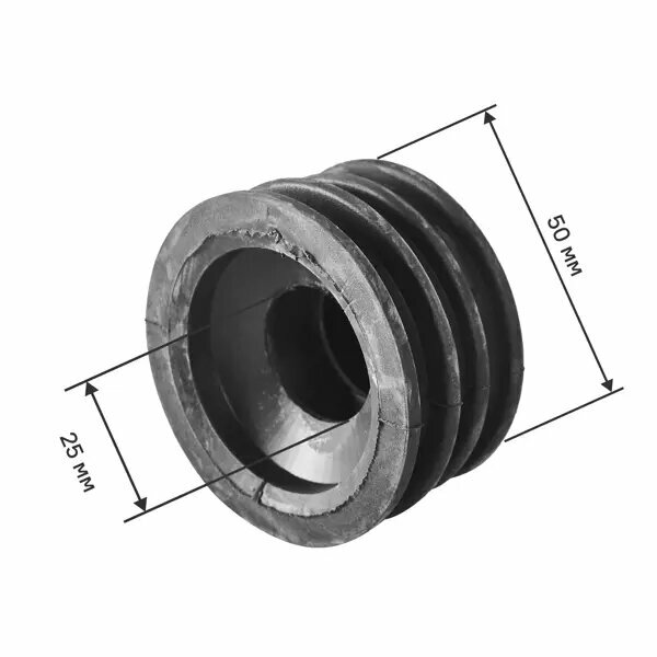 Манжета переходная трехлепестковая дтрд 25x50 мм цвет черный