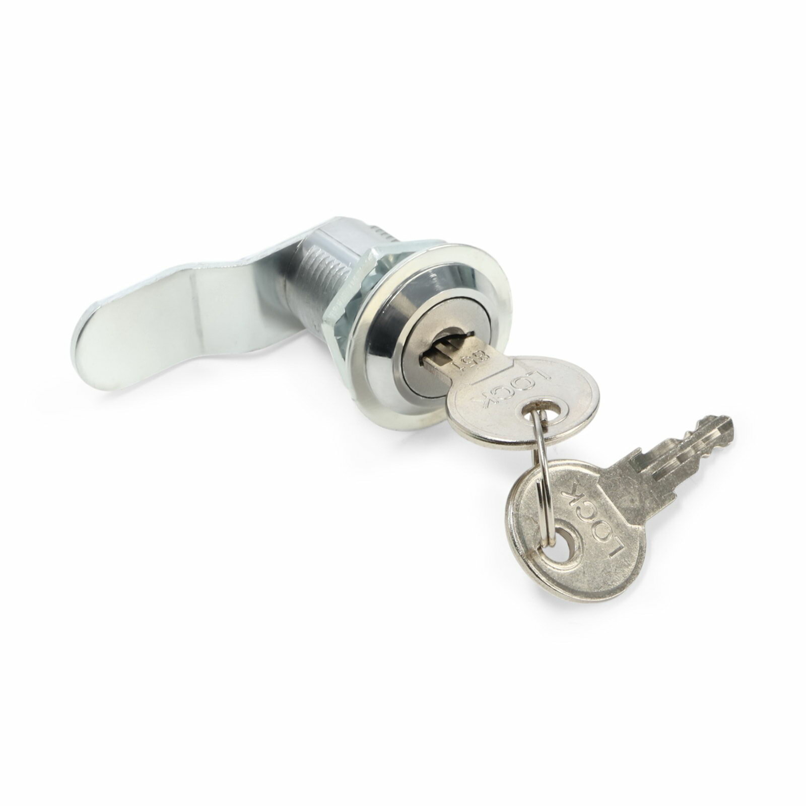 Замок почтовый LC4, 17x25x50 мм, 2 английских ключа, хром, тип ключа: английский