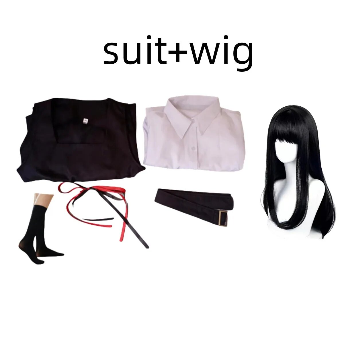 Косплей костюм Митака Аса из аниме Chainsaw Man XXXL, suit wig