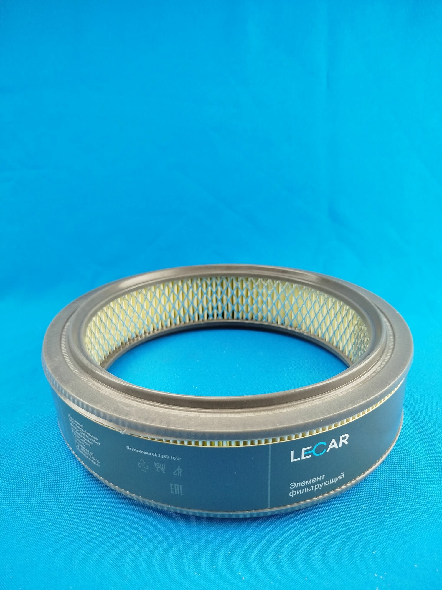 Фильтр воздушный "LECAR" для автомобилей ВАЗ 2101-10карб, Москвич, Таврия (круглый)