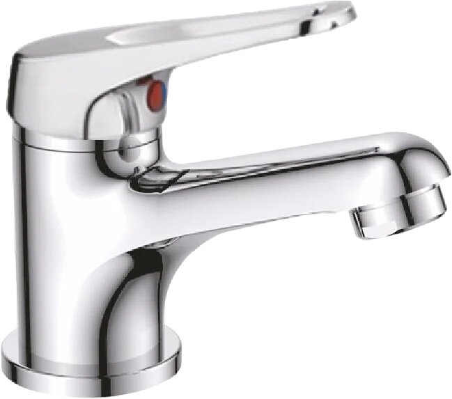 Смеситель для раковины Cron CN13 CN1013 хром, глянцевый, кран для ванной в раковину, рычажный, с керамическим картриджем