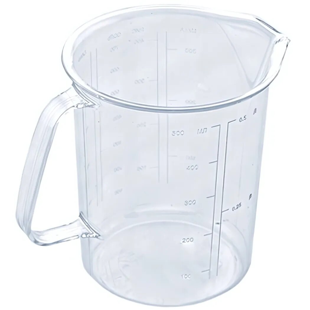 Ёмкость мерная 500мл, удобная ручка, прозрачный пластик, точные градации