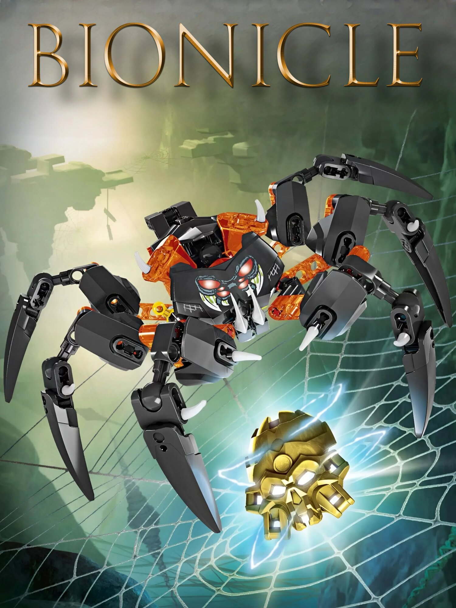 Конструктор Bionicle (Бионикл) - Lord of skull spiders (Повелитель черепов-воинов), 146+ детали, фигурка-игрушка для детей.