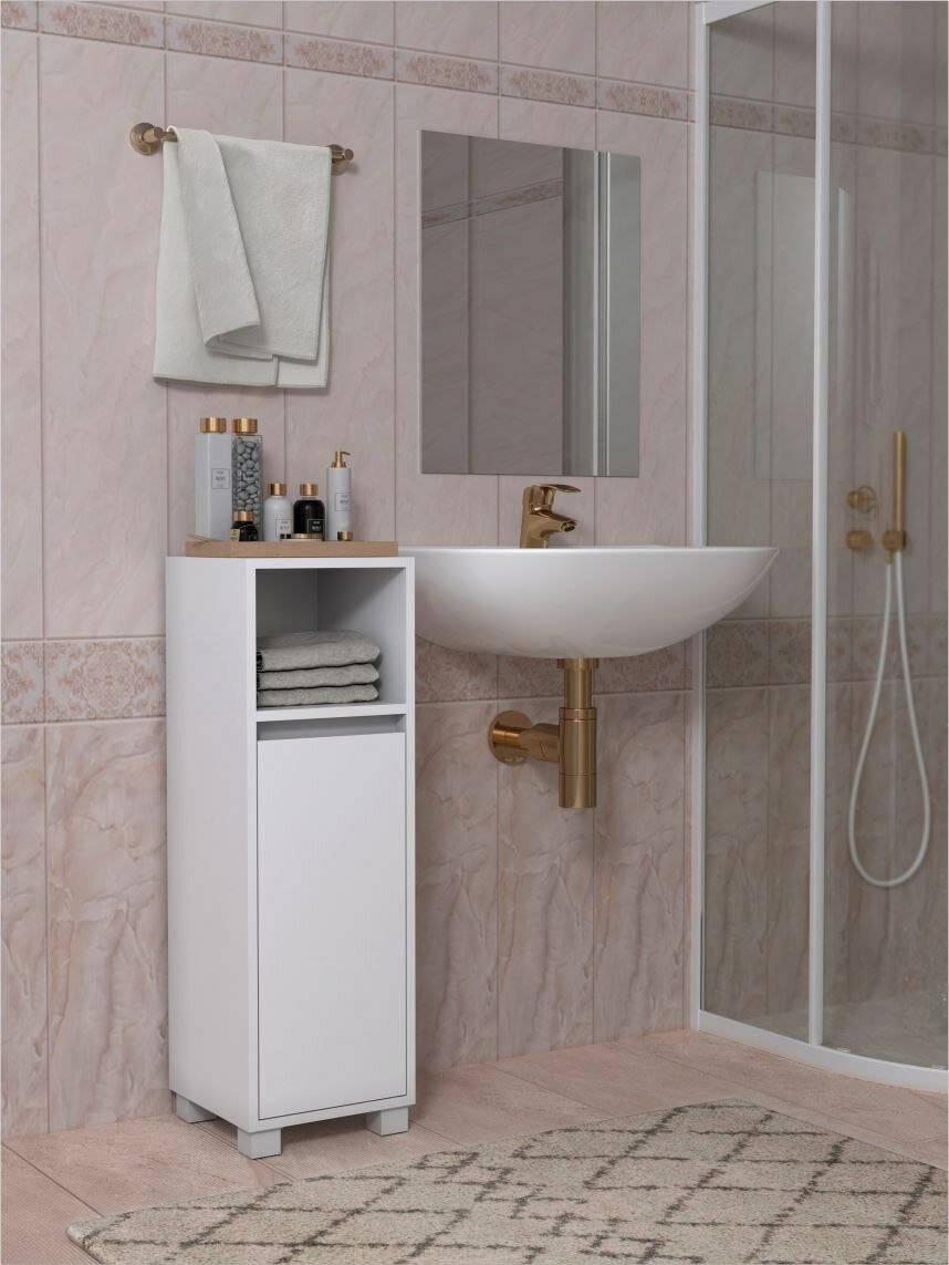 Фабрика версаль Шкаф-пенал для ванной комнаты , 30x30x93 см, белый