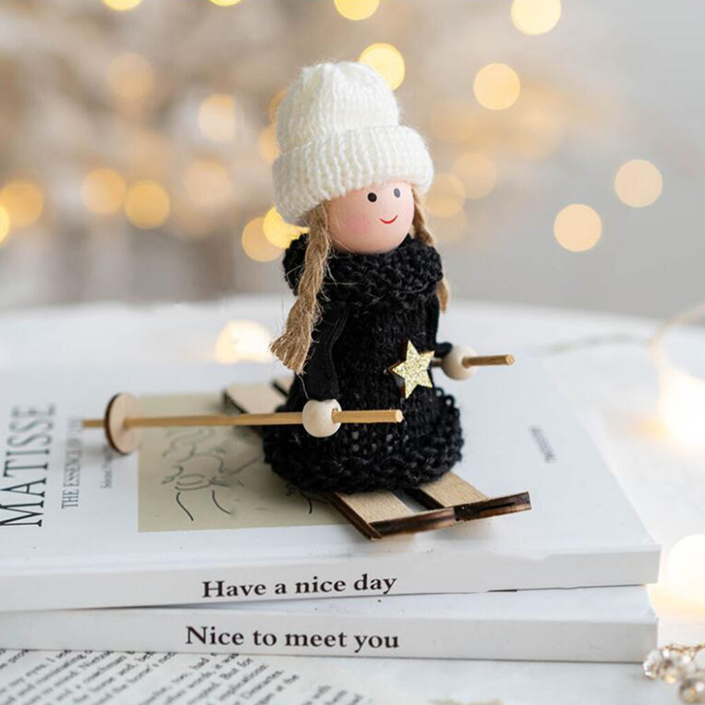 Рождественский плюшевый ангел для куклы, сидящая миниатюрная фигурка ангела, настольное украшение