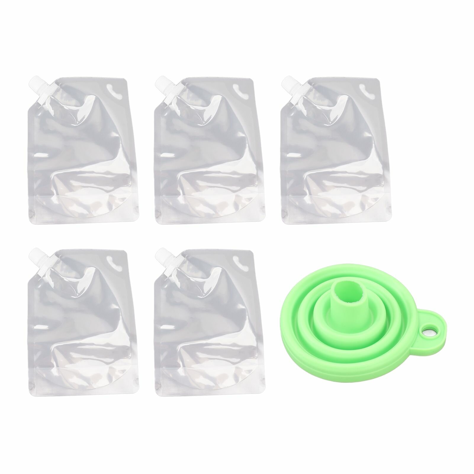 Упаковка из 5 прозрачных многоразовых мешков для хранения риса, круп, муки и зерна, герметичные, прочные и водонепроницаемые