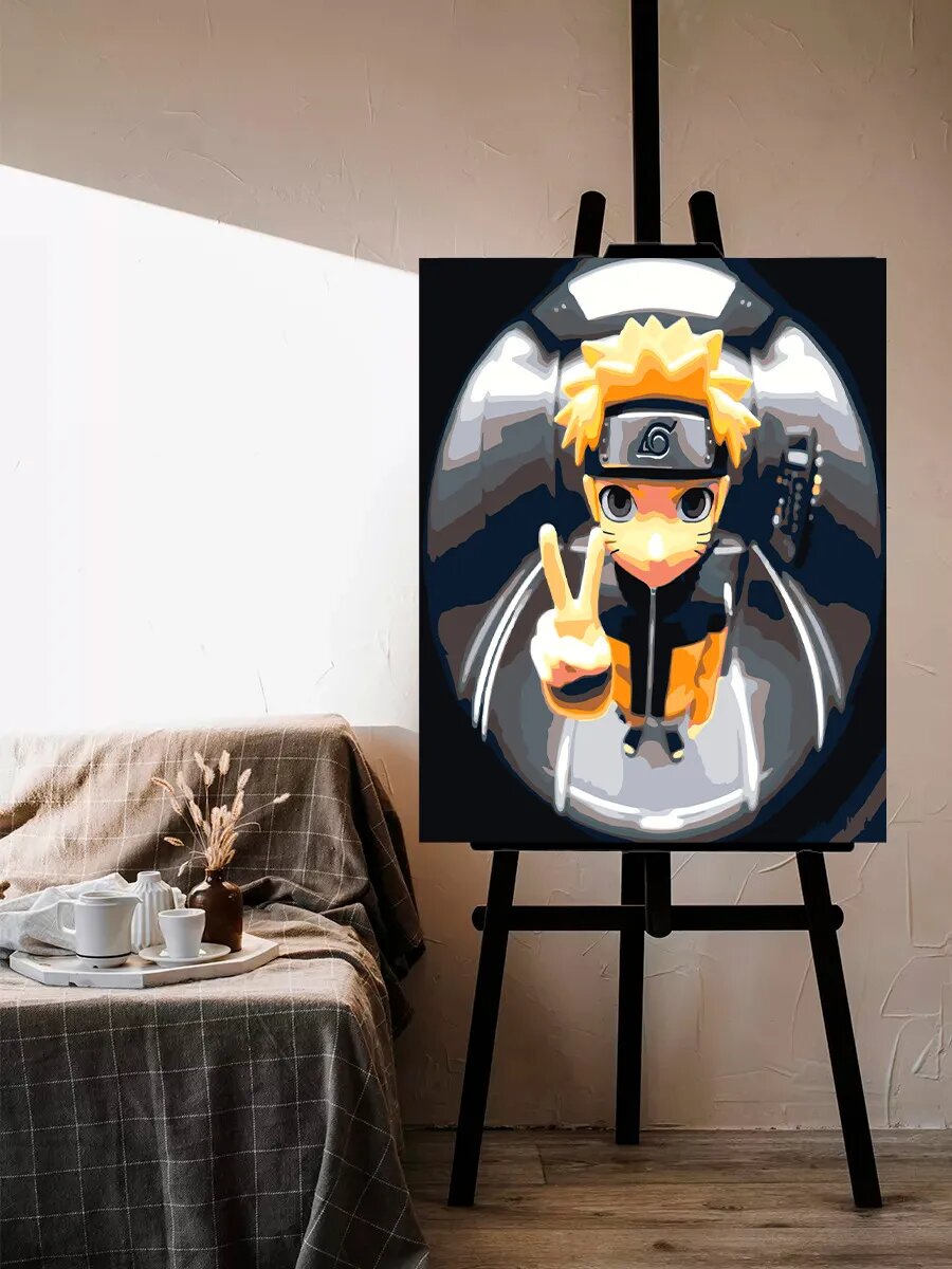 Картина по номерам Тусовные Наруто Лифт Аниме