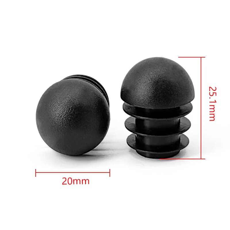 13 мм-76 мм черный мебельный стол, наконечник для ног, стулья, ножки, защитная крышка, полувинтовые колпачки, заглушка для труб, защитный конец отверстия для трубки