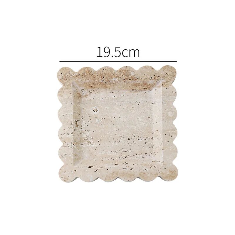 Поднос из травертина, Бежевый