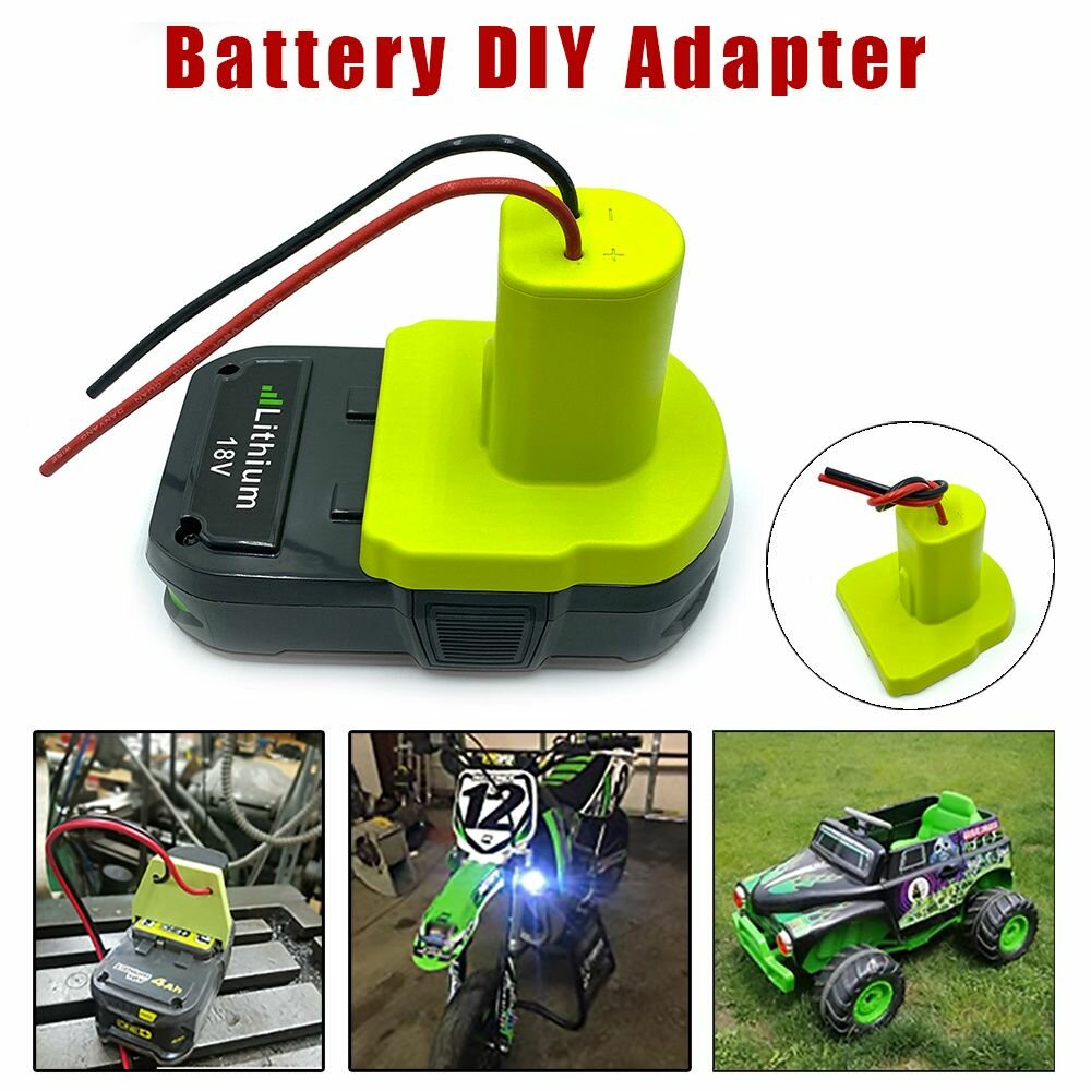 Адаптер выходного напряжения для аккумулятора ryobi one + 18v li-ion