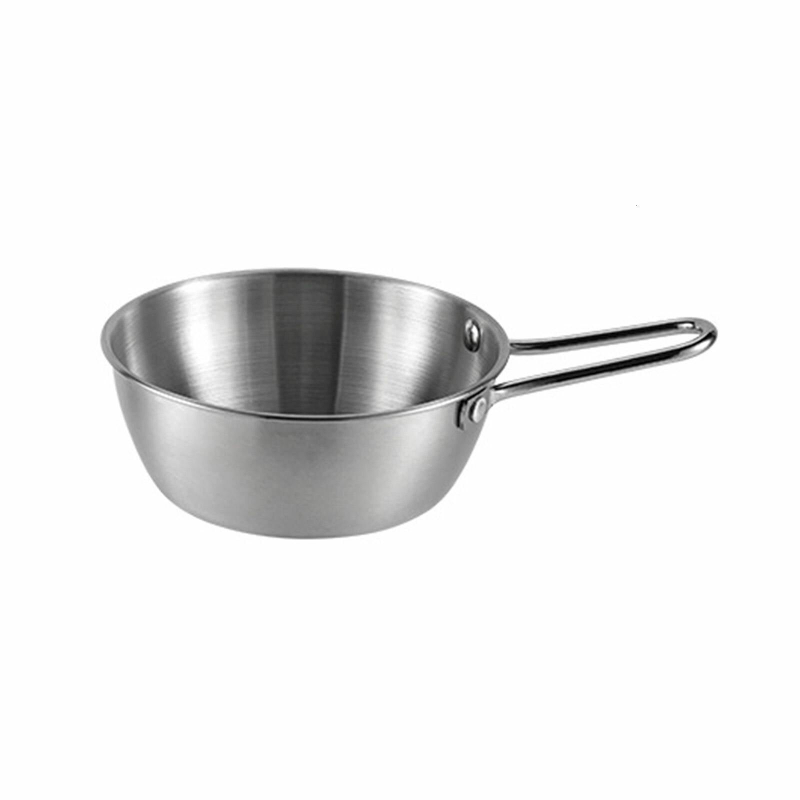 Миска для рисового вина в корейском стиле из нержавеющей стали с ручкой, Миски для соуса для домашних блюд