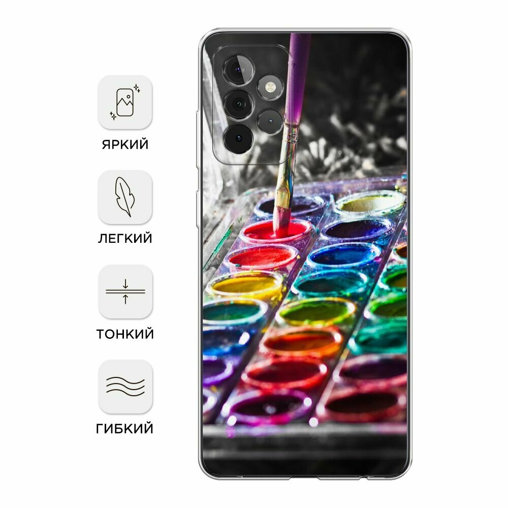 Чехол на Samsung Galaxy A72 / Самсунг Галакси А72 с принтом "Палитра красок" — фото 1