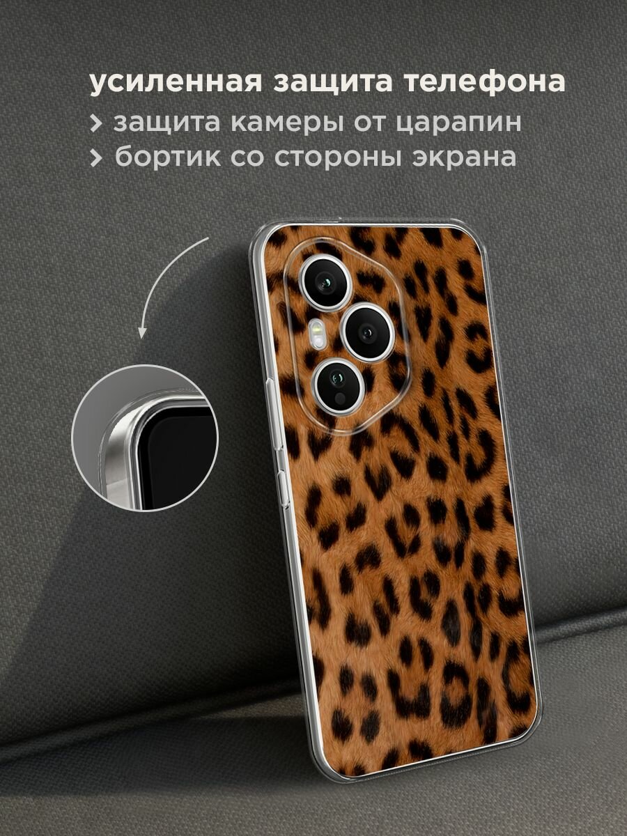 Чехол на Honor 400 Pro / Хонор 400 Про с принтом "Мех леопарда" — фото 1