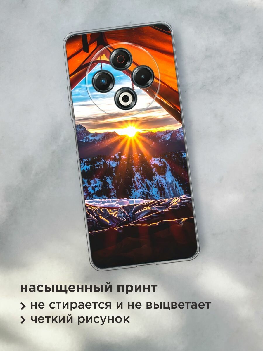 Силиконовый чехол на Tecno Spark 30 / Текно Спарк 30 с принтом "Горы 7" — фото 1