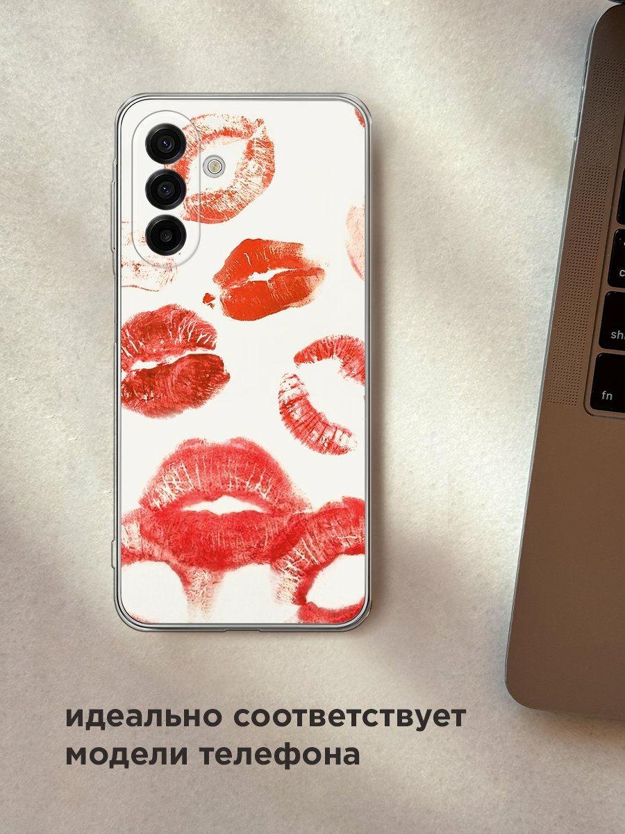 Чехол на Samsung Galaxy A17 / Самсунг А17 с принтом Следы помады — фото 1