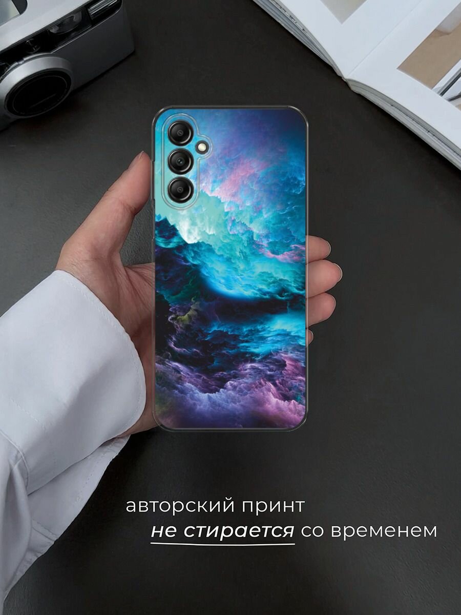 Чехол на Samsung Galaxy A15 / Самсунг А15 с принтом "Бирюзовое небо" — фото 1