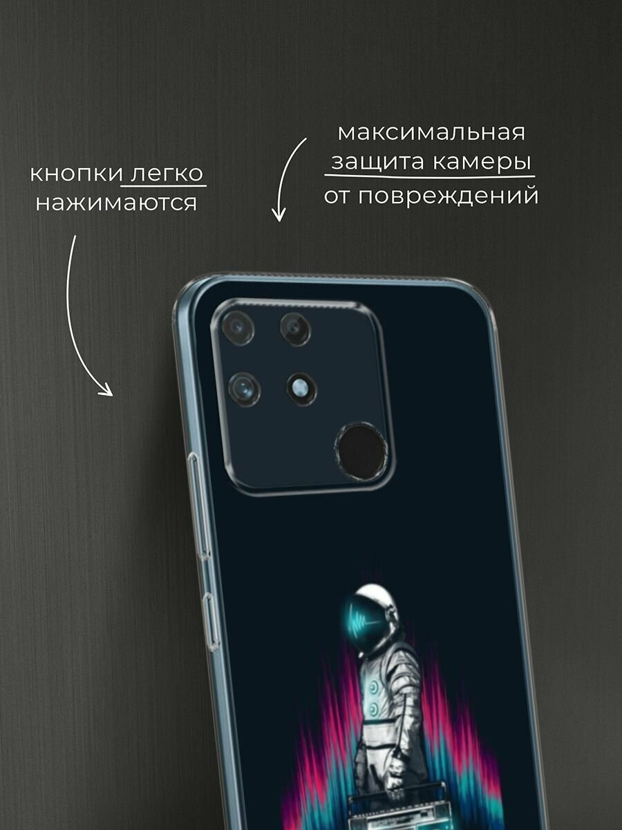 Чехол на Realme Narzo 50A / Реалми Нарзо 50A с принтом "Космическая вечеринка" — фото 1