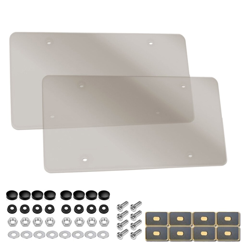 1 Пара Крышек для номерных знаков, Защитная пленка для рамы автомобиля, Небьющаяся плоская защитная пленка для рамы