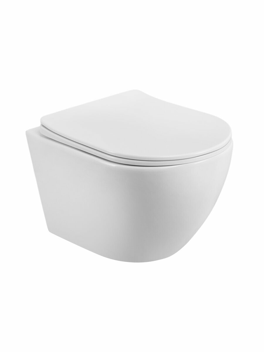 Подвесной унитаз BelBagno MARINO BB7026CH-TOR/SC безободковый, сиденье с микролифтом