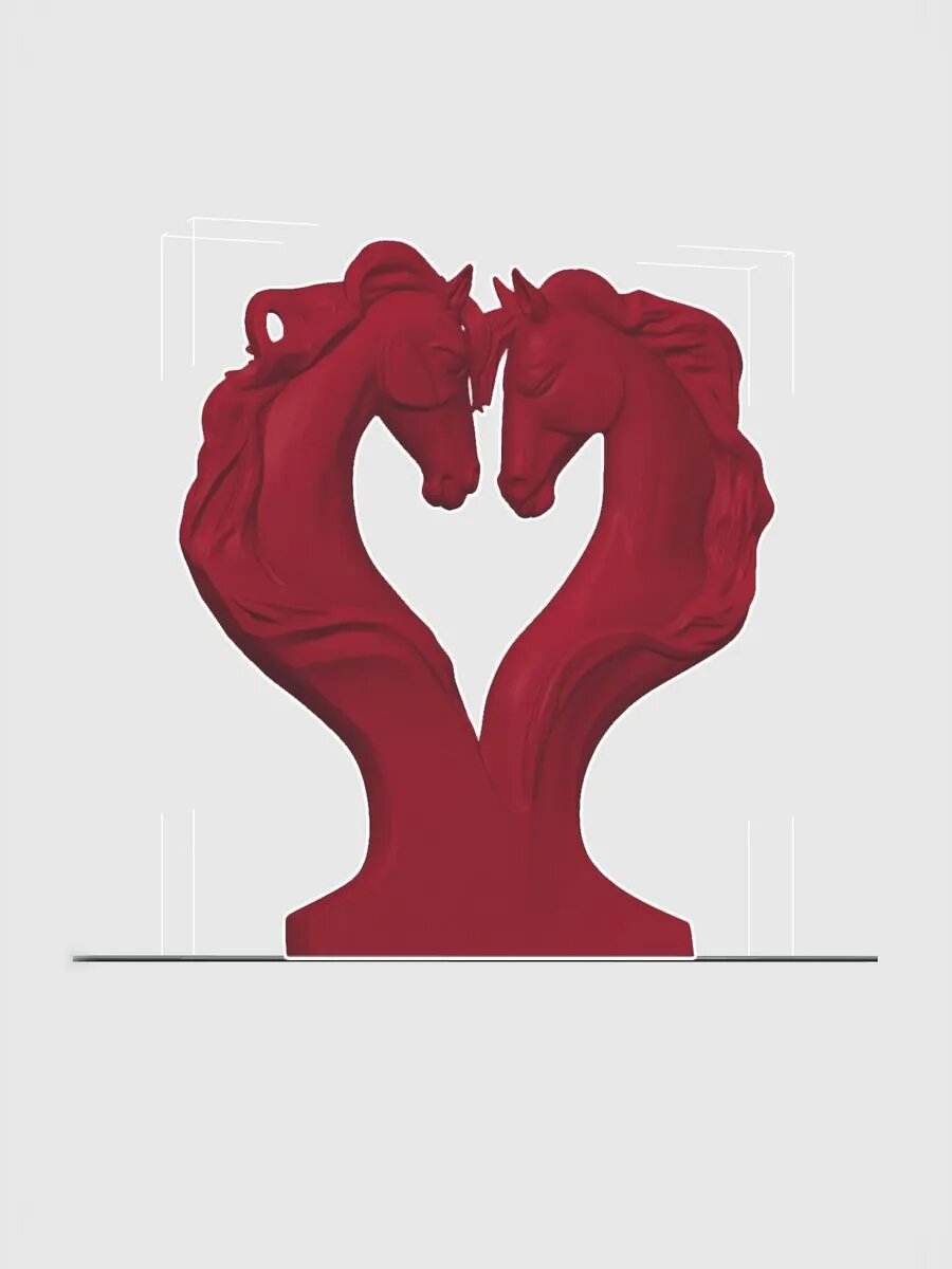 Сердечная огненная лошадь (10см, красная) Символ 2026г.