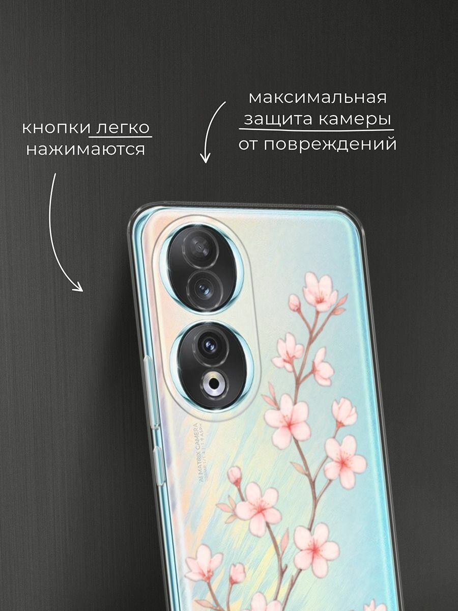 Чехол на Honor 90 / Хонор 90 с принтом "Веточка сакуры 2" — фото 1