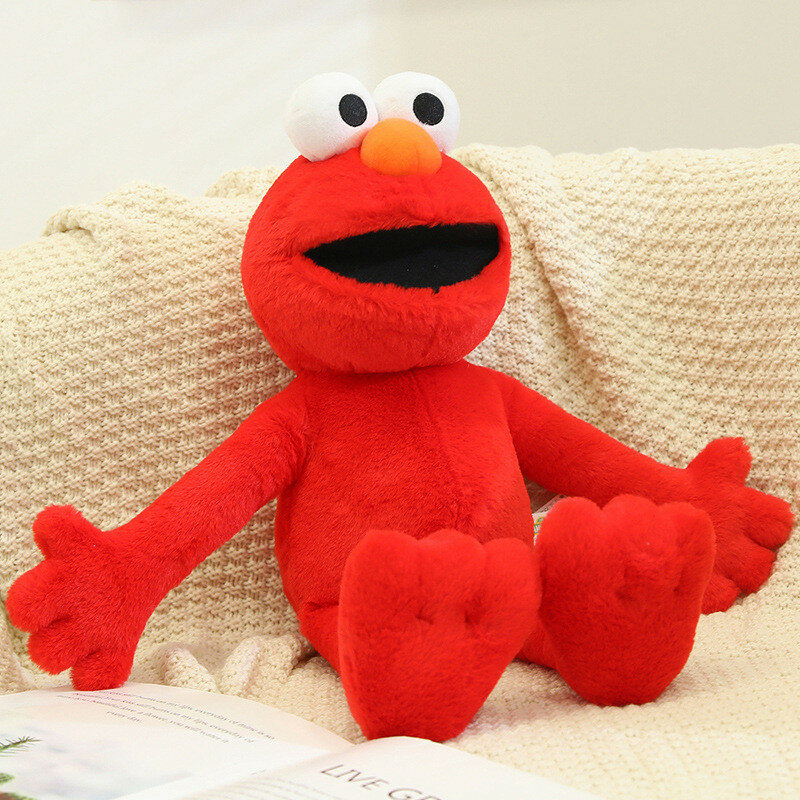 Кукла плюшевая sesame street cookie monster elmo с мультяшным животным дизайном для детской комнаты красный 28см