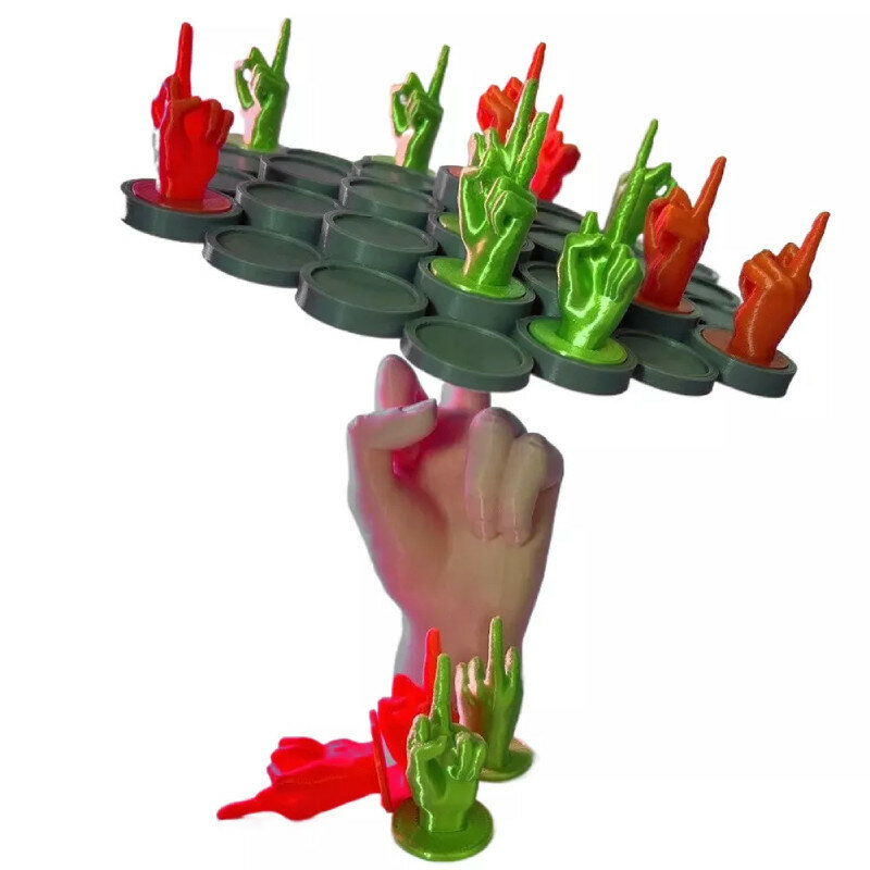 Игрушка versatile middle finger balancing gameq, зелёный, для вечеринок и мероприятий