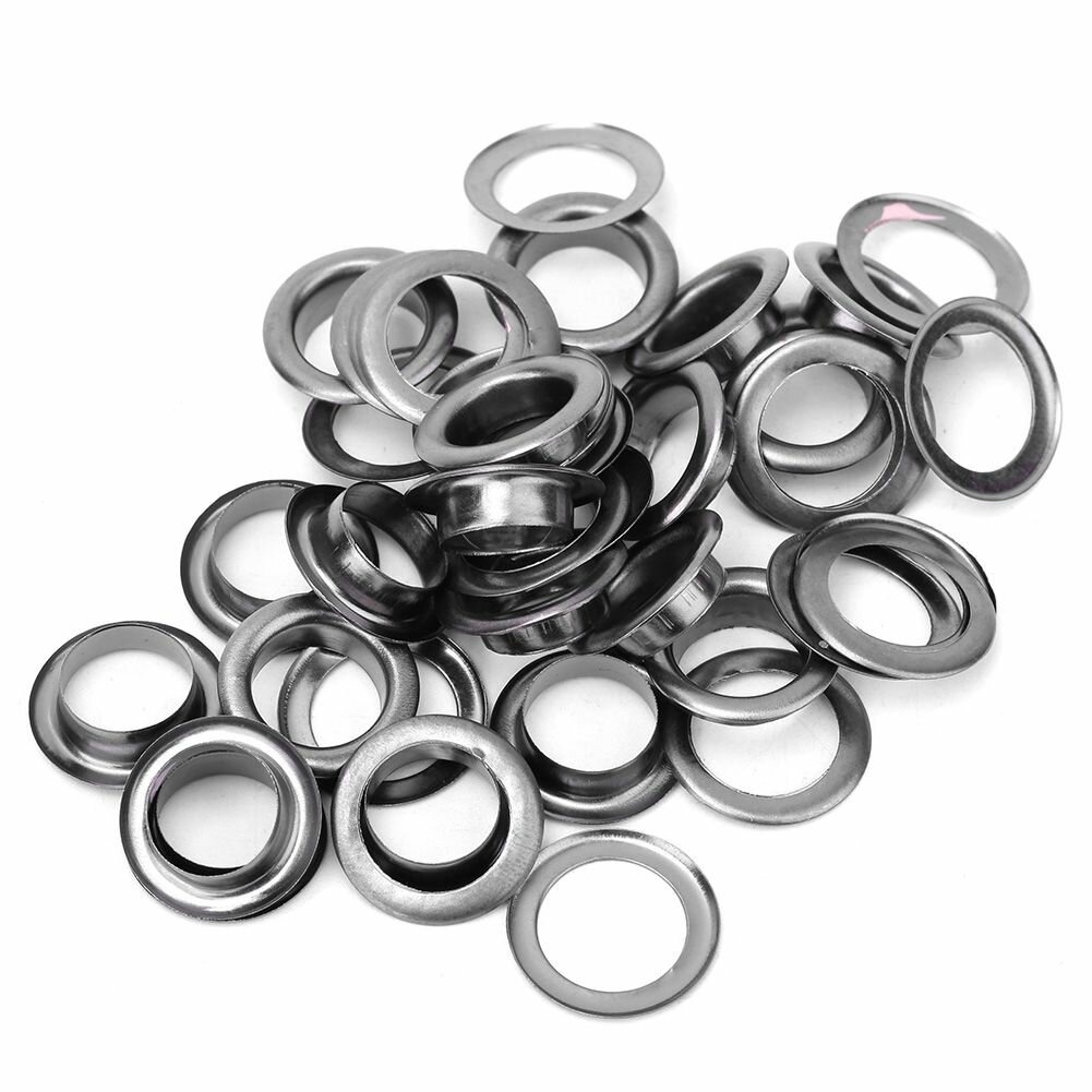 100 шт. латунных люверсов (чёрные, 3.5 мм)