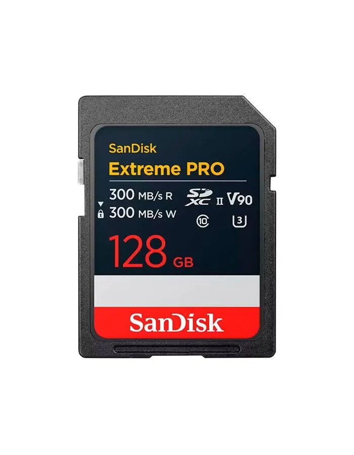 Карта памяти SanDisk Extreme Pro SDXC 128GB UHS-II U3 V90 R300/W300MB/s (SDSDXDM-128G-GN4IN)