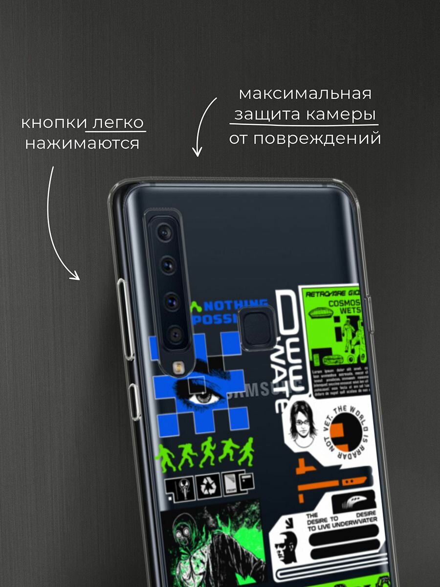 Чехол на Samsung Galaxy A9 2018 / Самсунг Галакси А9 2018 с принтом "Nothing impossible", прозрачный — фото 1