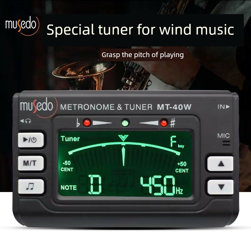 Miaoshiduo Hulusi саксофонный тюнер MT-40W гитарный тюнер флейта труба духовой инструмент метроном МТ-40Вт