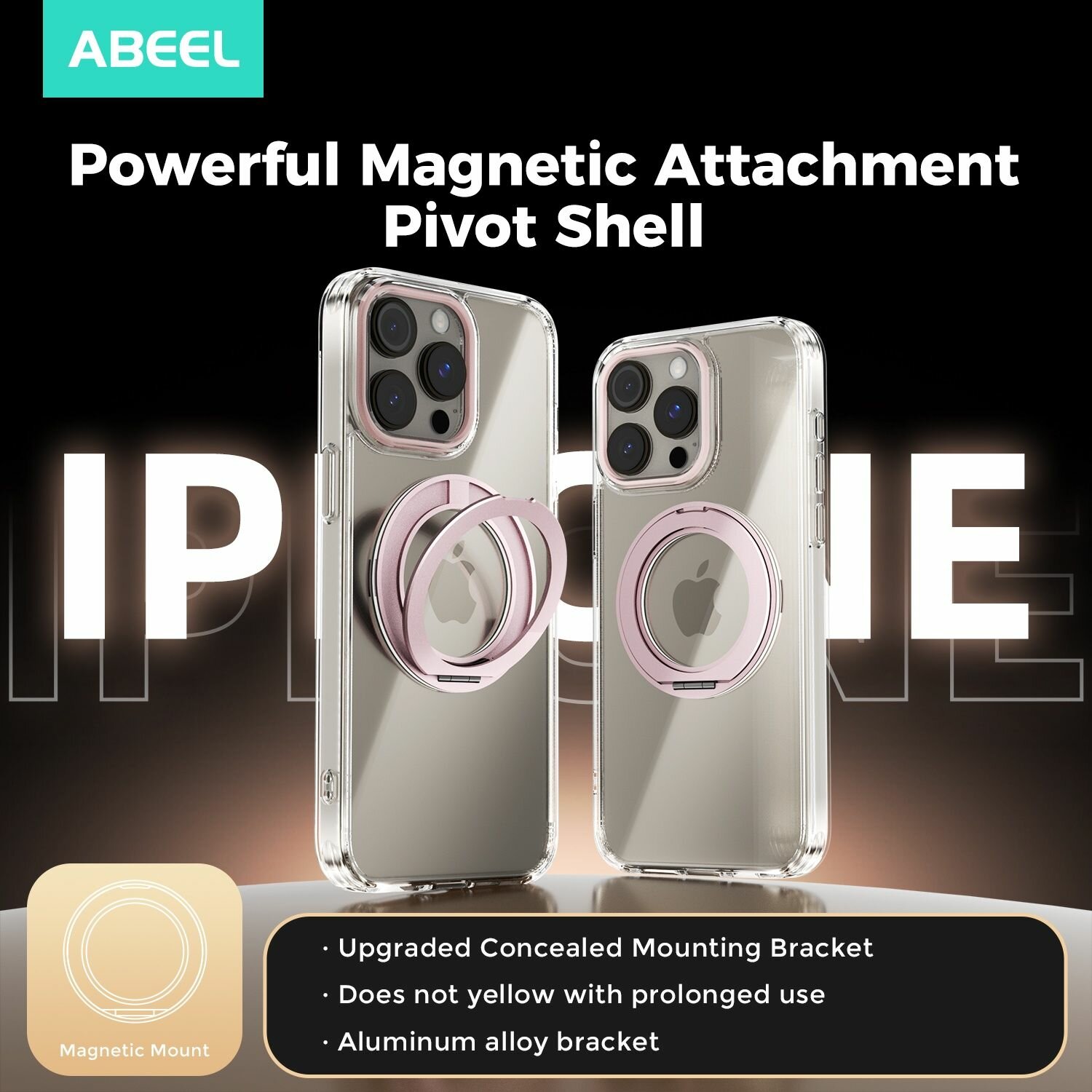 Чехол на Apple iPhone 15 Pro Max (айфон 15 про макс) Вращающийся магнитный кронштейн