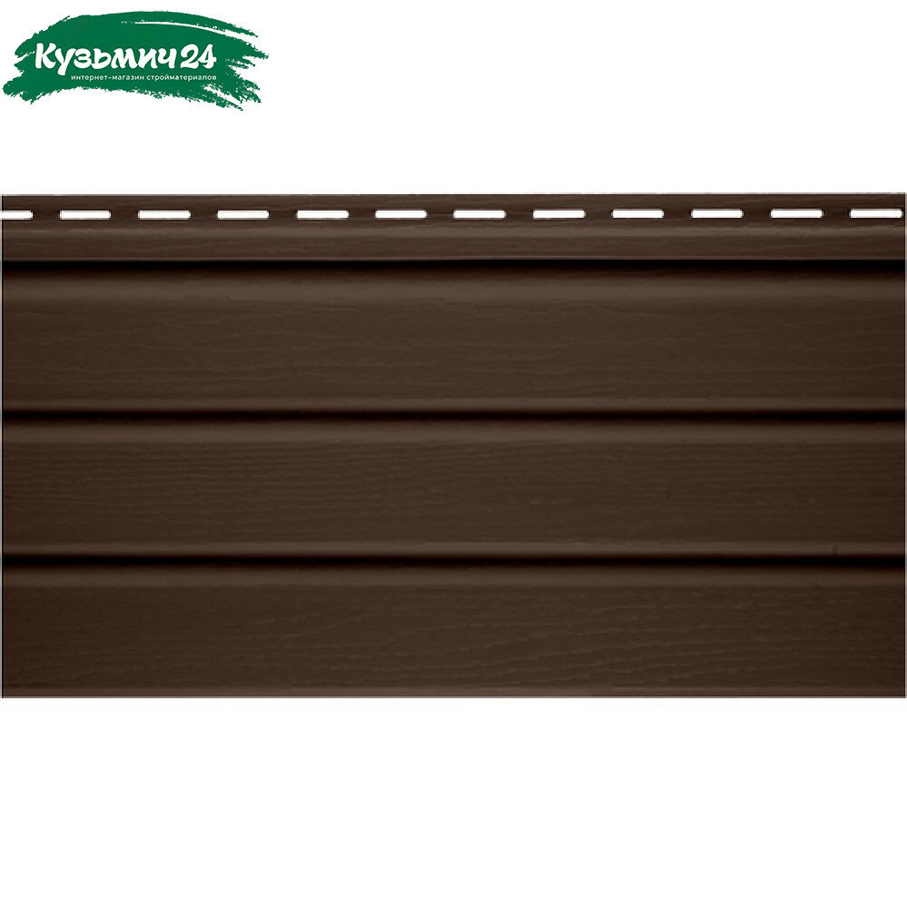 Планка для монтажа фасадных панелей Альта-Профиль, софит, ПВХ, коричневый, 3 м, 1 шт.