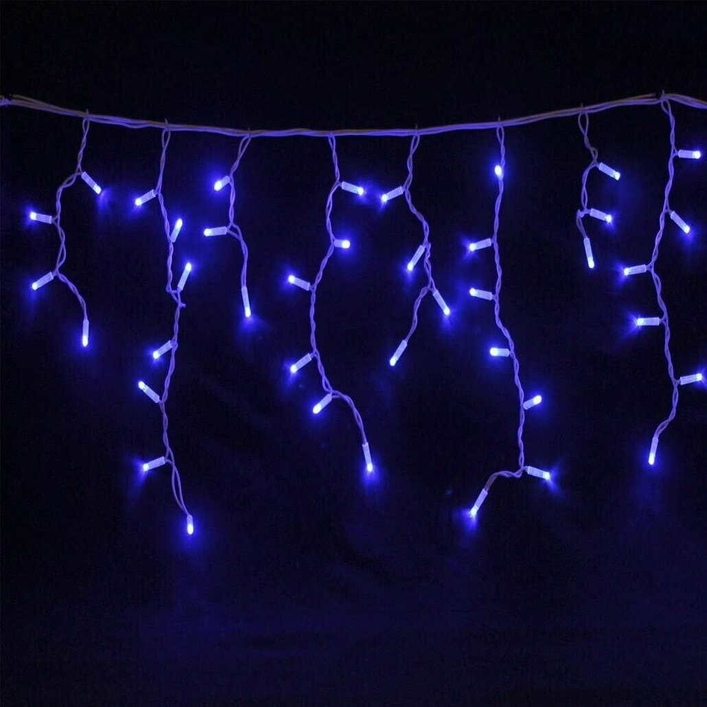Гирлянда электрическая «Дождь» 100 синих LED, длина 3м, для праздничного декора