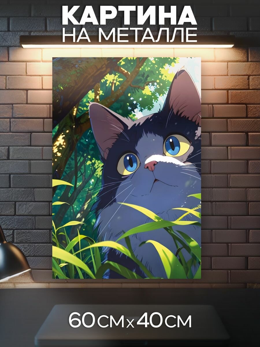 Картина на металле Cat - Природа