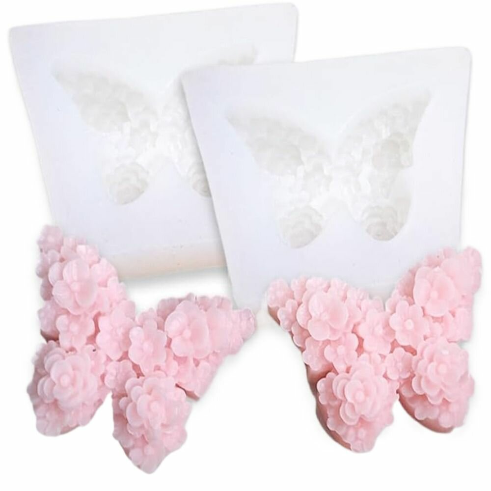 Цветочные формы свечи бабочки