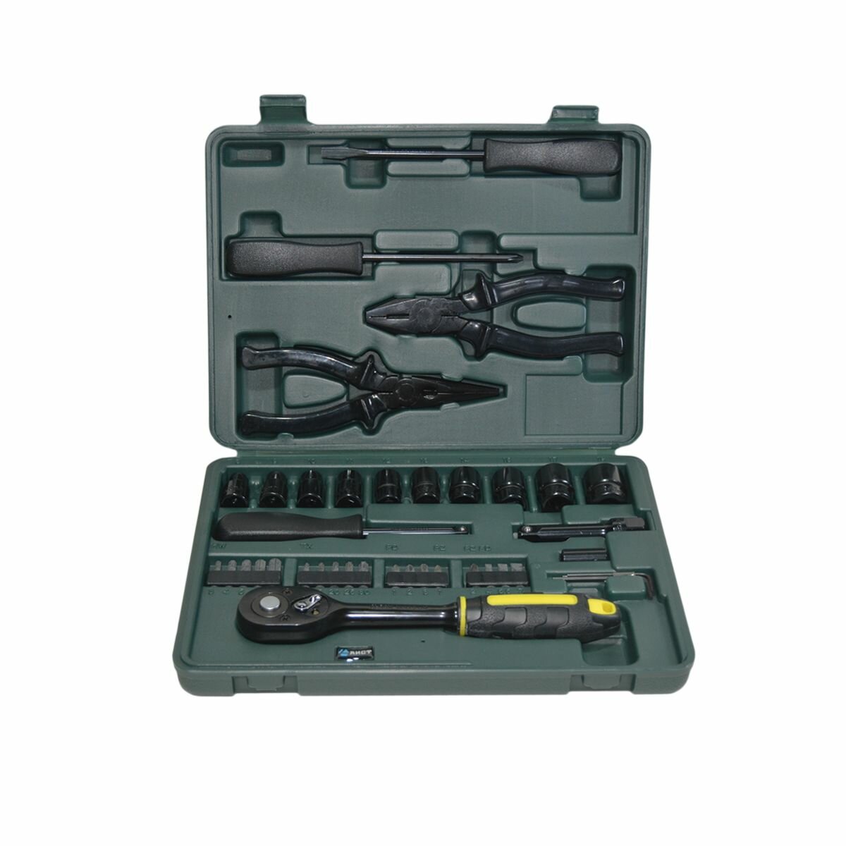 Набор инструментов универсальный 1/4" и 3/8" дюйма 6-гр. 41 пр. Master 308141BL-M для дома со средней трещоткой и головками