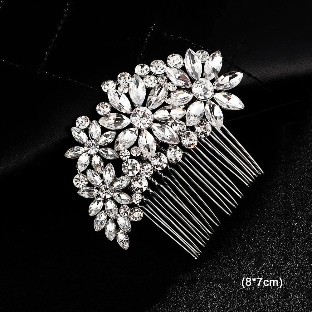 Свадебные заколки для волос maxgoods с жемчугом Серебряный, 9